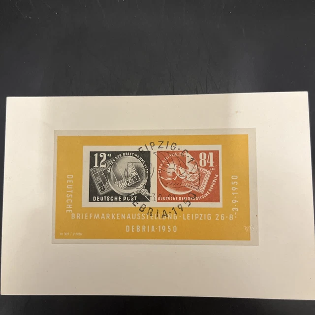 DDR BRIEFSTÜCK DEBRIA Block - Sonderstempel Leipzig 03.09.1950 - A45 EUR 2,50 - PicClick DE