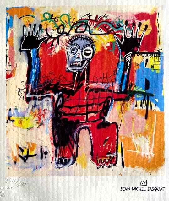 JEAN-MICHEL BASQUIAT LITHOGRAPHY (David Hockney Keith Haring [Damien ...