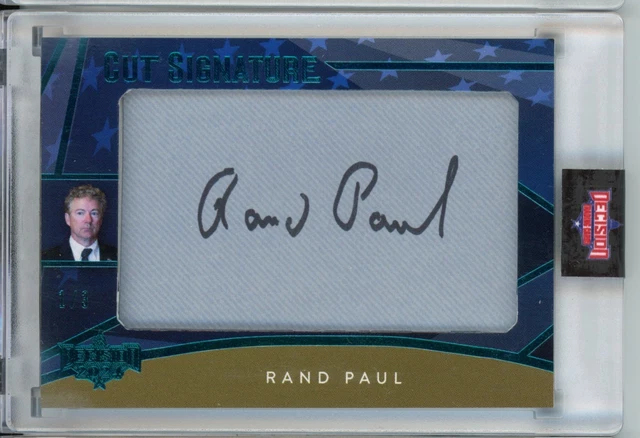 2024 DECISION PREMIUM Cut Signature Edition Rand Paul Autograph - 1/3 £ ...
