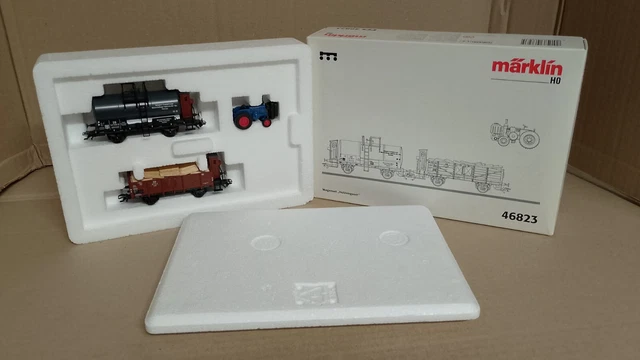 MÄRKLIN H0 46823 MHI Güterwagen Set Holzvergaser, Epoche 3 DB NEM ...