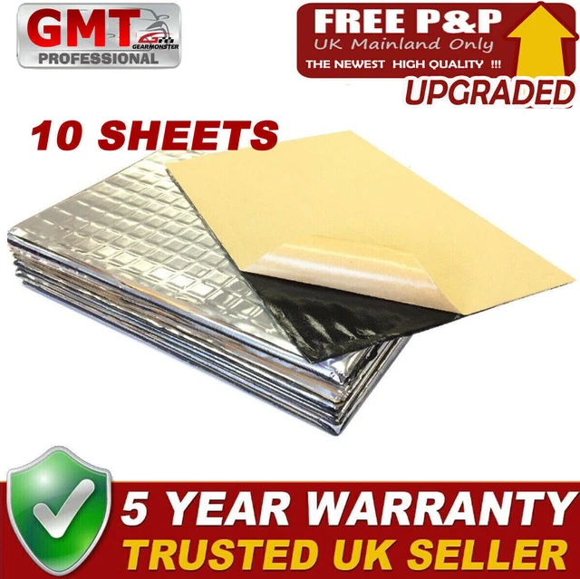10 PCS Sound Deadening Damping Mat Car Silent Compact Van Proofing 5mm ...