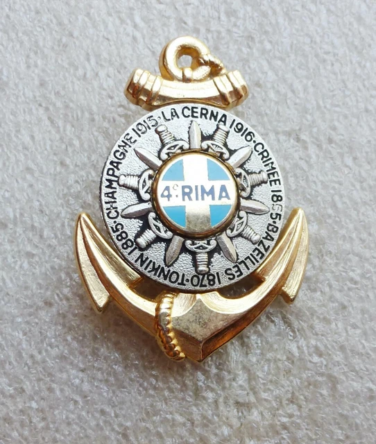 INSIGNE MILITAIRE 4e Régiment d'Infanterie de Marine EUR 2,00 - PicClick IT