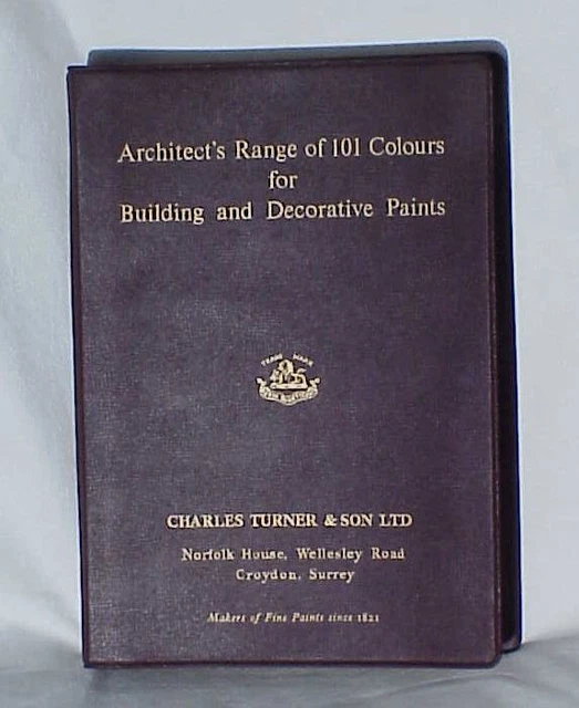 VINTAGE ARCHITECT'S COLOUR Chart of Paints £50.00 - PicClick UK