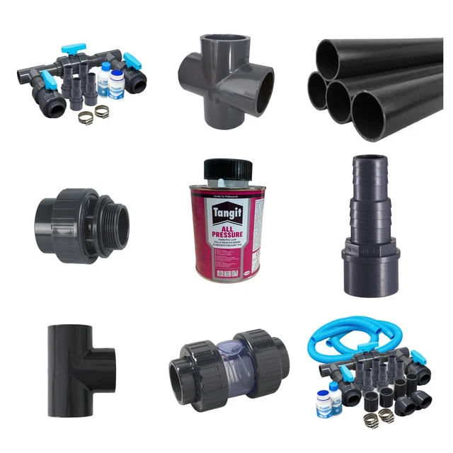 PVC FITTINGS BYPASS Set PVC Kleber Reiniger Schlauchverbinder Rohre 50 ...