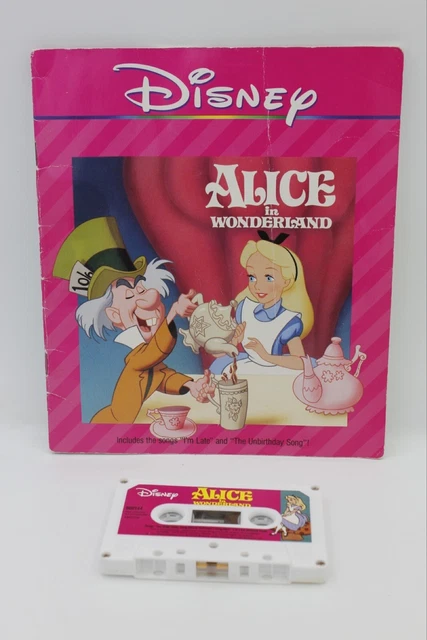 Disneys Alice In Wonderland Read Along Book And Cassette Vgc £20 66