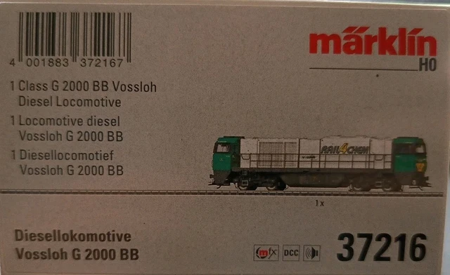 MÄRKLIN H0 1:87 37216 Diesellok Vossloh G2000 BB Rail4Chem weiß/grün ...