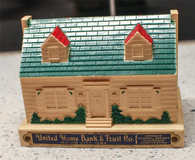 VINTAGE COLONIAL STYLE Home Bank Headquarters for Home Loans 4" x 2-1/2 ...