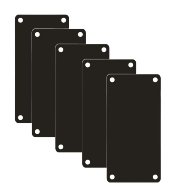 BLACK BLANK TAGS Aluminium Label Tag DIY Blank Cards Machine EUR 9,18 ...