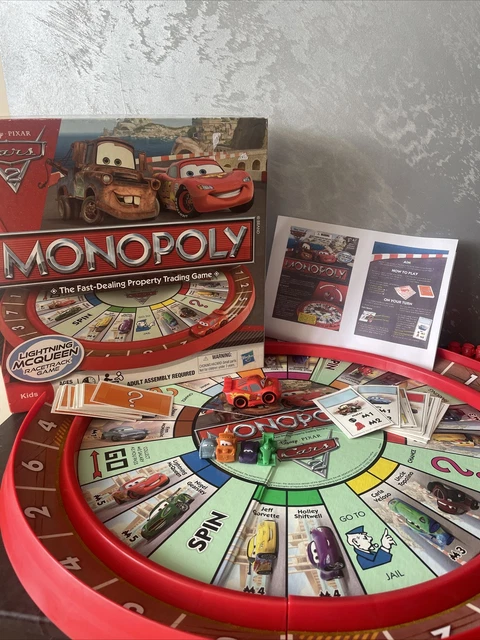 DISNEY PIXAR CARS 2 Monopoly Kids Board Game By Hasbro Complete & VGC £ ...