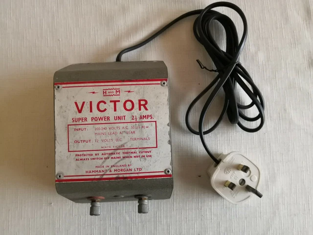 VINTAGE H&M VICTOR Super power unit - Scalextric mains power adaptor ...
