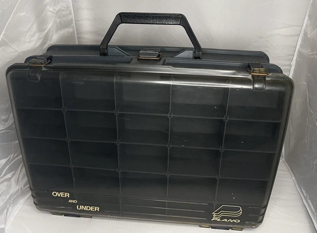 PLANO 1257 OVER and Under Fishing Multi Tray Tackle Box Crafts Case $35 ...
