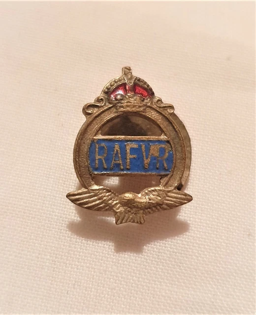ORIGINAL WW2 RAF RAFVR Royal Air Force Volunteer Reserve Enamel Lapel ...