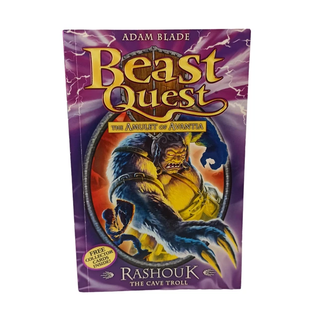BEAST QUEST AMULET of Avantia Rashouk The Cave Troll Novel Book 21 Adam ...