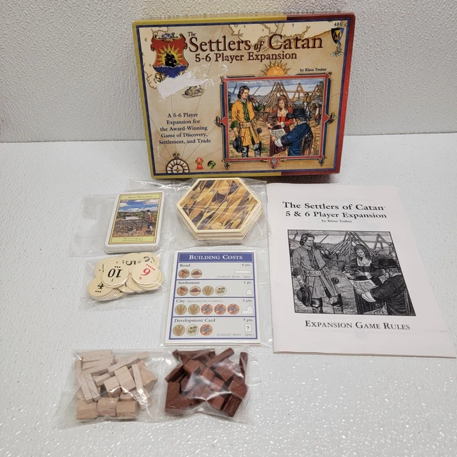 VINTAGE SETTLERS OF Catan 5-6 Player Expansion COMPLETE 1999 Mayfair ...