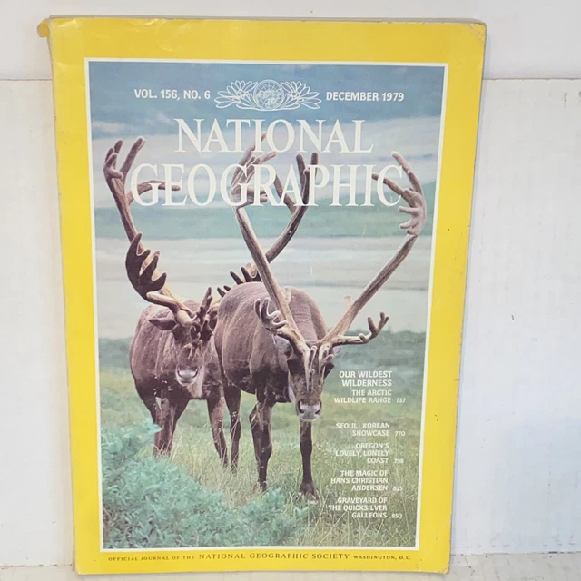 VINTAGE DECEMBER 1979 National Geographic Magazine Artic Wildlife Oregon's Coast £12.16 ...