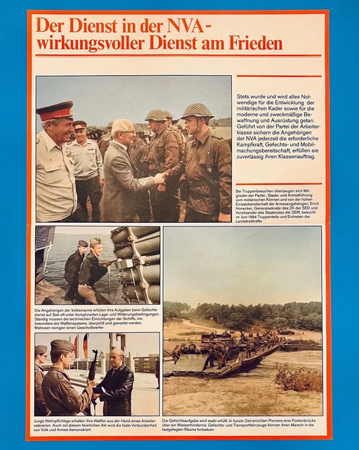 PLAKAT POSTER NVA DDR Militär Politik "Dienst in der NVA - Dienst am ...