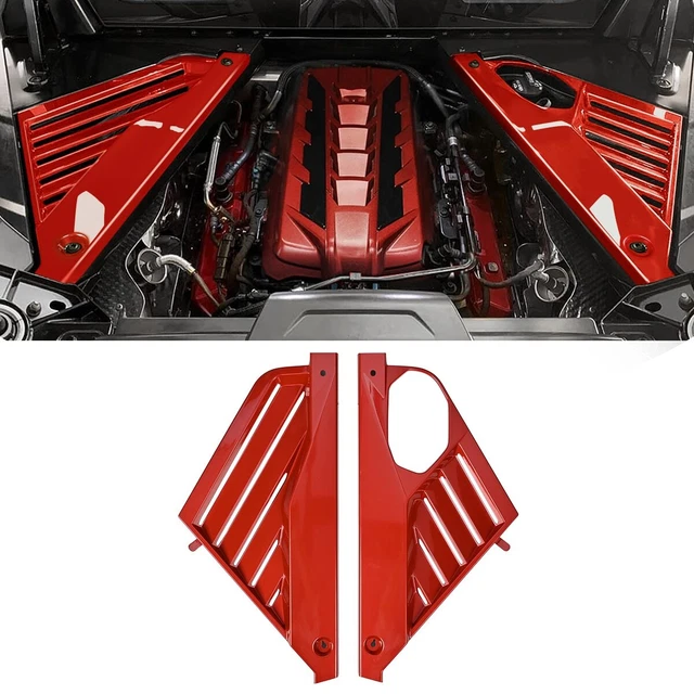 GLOSS RED ENGINE Bay Panel Cover Factory Style For Corvette C8 2020 ...