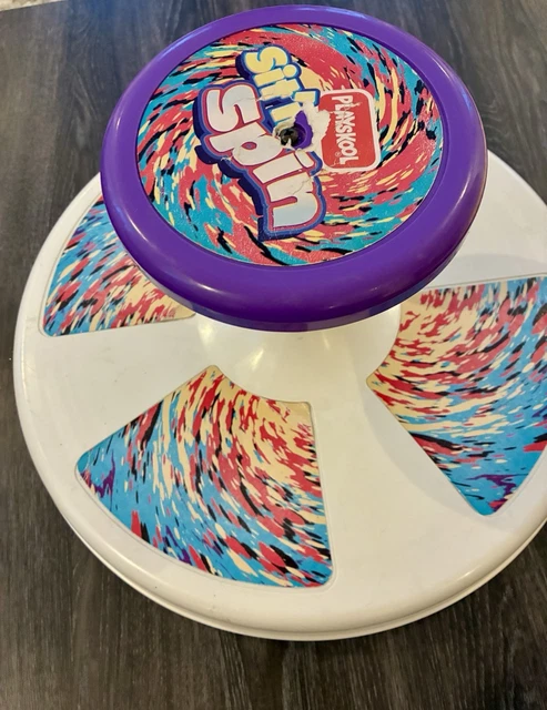 VINTAGE PLAYSKOOL SIT N Spin Ride on Toy 1973 Tonka Kids Works White ...