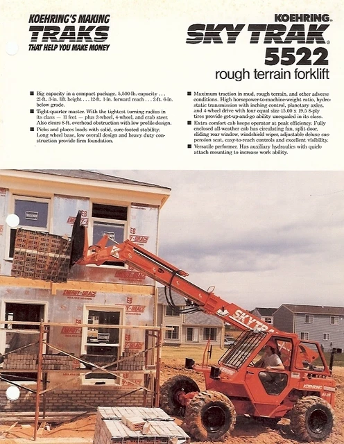 EQUIPMENT BROCHURE - Koehring - Sky Trak 5522 6036 7038 8038 - Forklift ...
