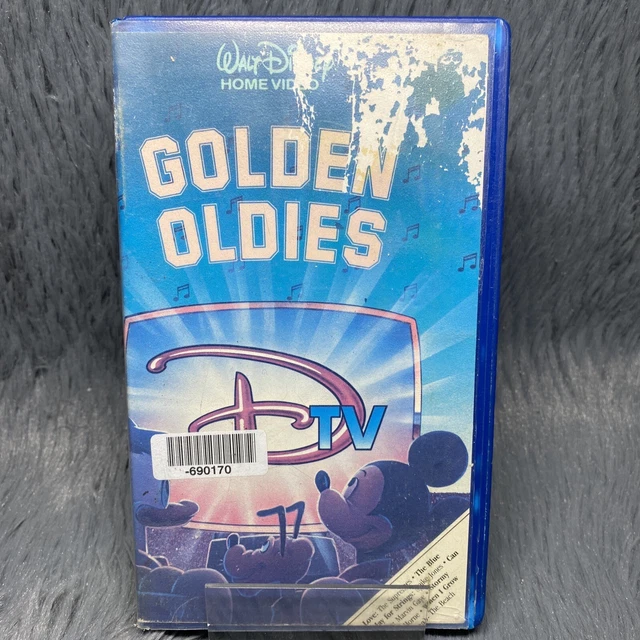 VINTAGE WALT DISNEY Golden Oldies VHS 1984 Animated Music Videos White ...