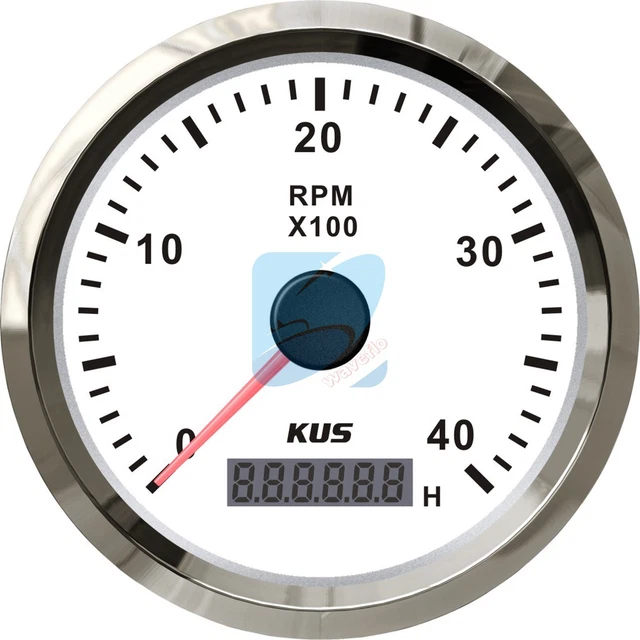KUS TACHOMETER LCD Hourmeter Boat Marine Car Truck RPM Tacho Meter ...