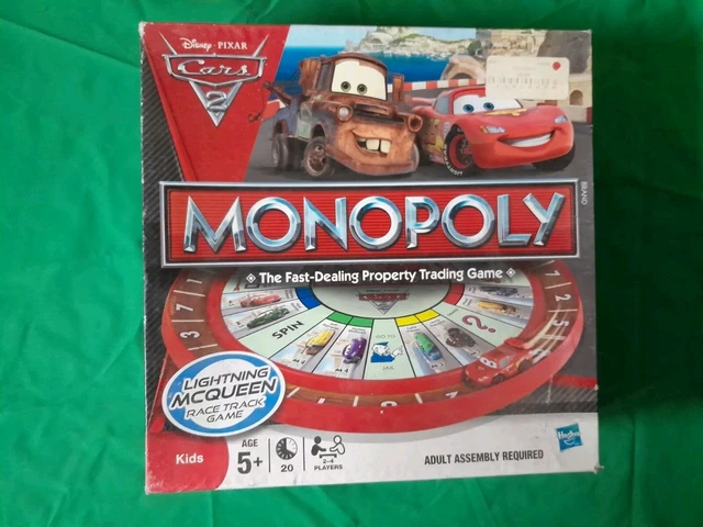 MONOPOLY DISNEY PIXAR Cars 2 Board Game Kids Hasbro 2010 £0.99 ...