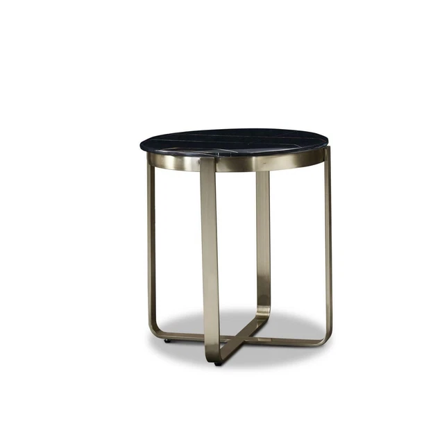 ROND TABLE D'APPOINT Table Basse Inox Luxe Meuble Salon Ronde Tableaux ...