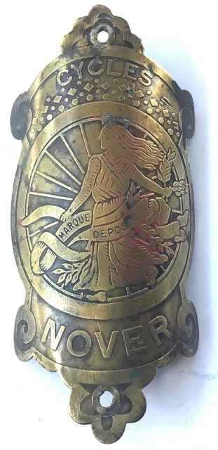 ANCIENNE PLAQUE DE Vélo Cyles Nover Marque Déposée Marianne Bicycle ...