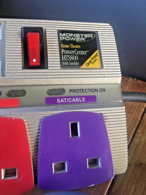 MONSTER POWER HTS 800 Home Theatre Colour Coded Sockets Extension Cable ...