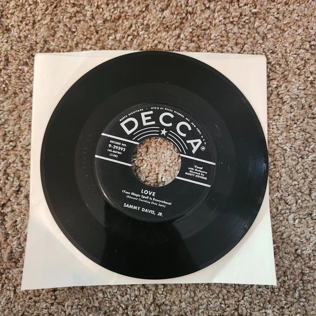 SAMMY DAVIS JR. Decca 45 tr/min. Record Love & The Birth Of The Blues ...