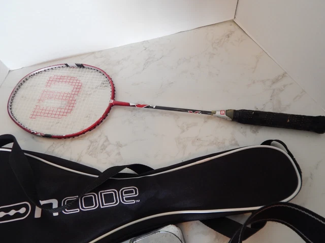 WILSON NCODE BADMINTON Racquet V4 3U G3 With Black Case & Shoulder ...