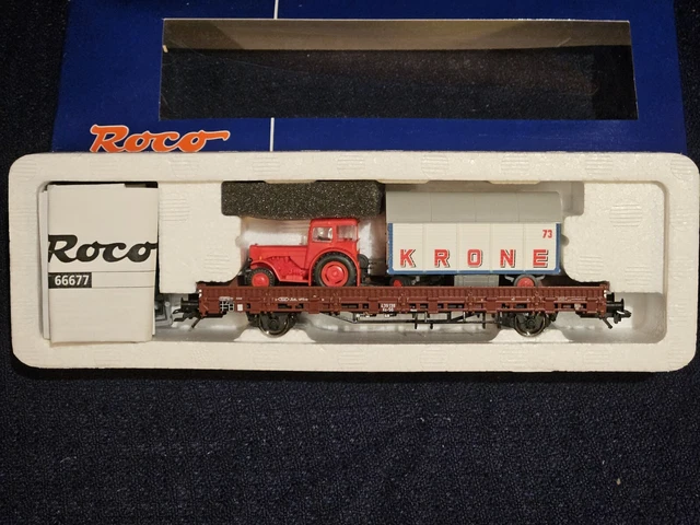 ROCO, # 66677, H0, Rungenwagen der DB + Zirkuswagen (Preiser), "Zirkus ...