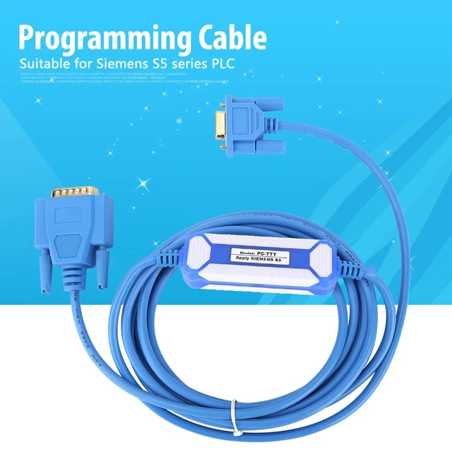 BLUE PC TTY PVC Programming Cable For S5 Series PLC 6ES5734‑1BD20 TO £ ...