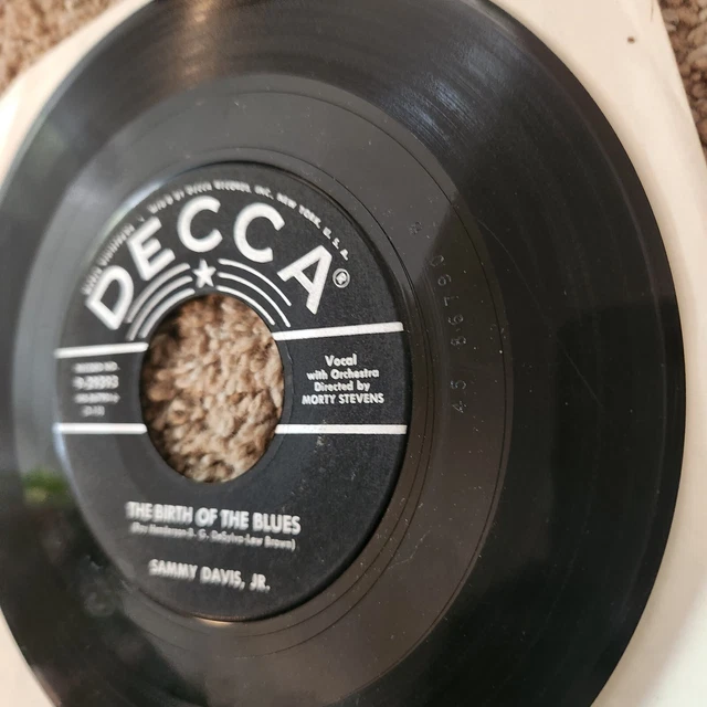 SAMMY DAVIS JR. Decca 45 tr/min. Record Love & The Birth Of The Blues ...