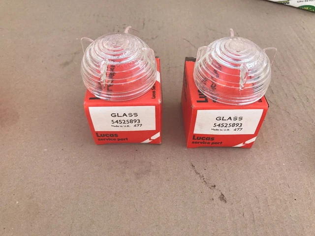 NOS LAND ROVER Military Series 1948 Lucas Glass Side Lamp Lens 600855 ...