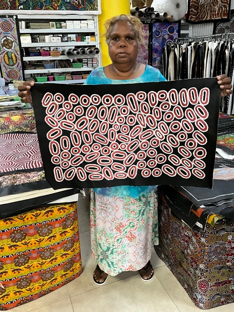 SHARON BUTCHER NAPANANGKA Aboriginal Artist SAND ROCK WATER HOLE ...