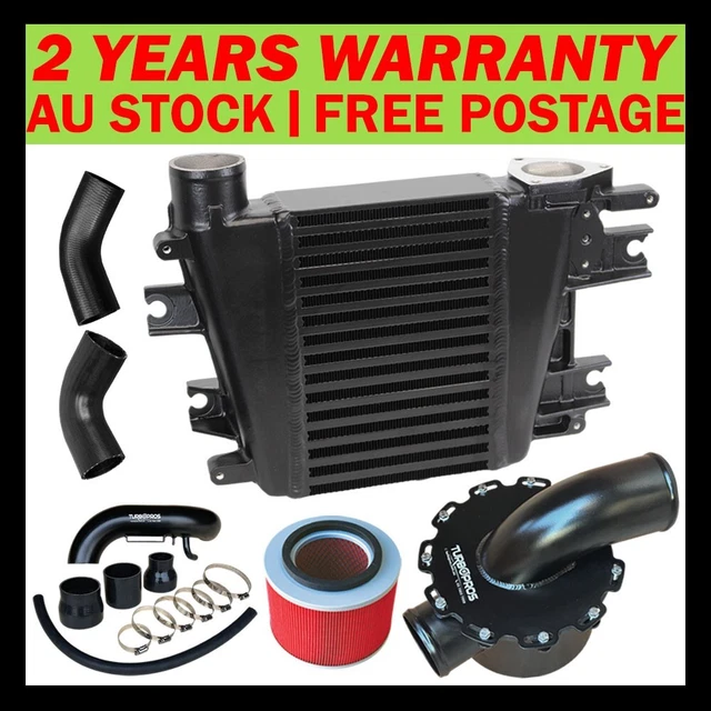 UPGRADE ALUMINIUM INTERCOOLER,AIRBOX+PIPING Kit For Nissan Patrol ZD30 ...