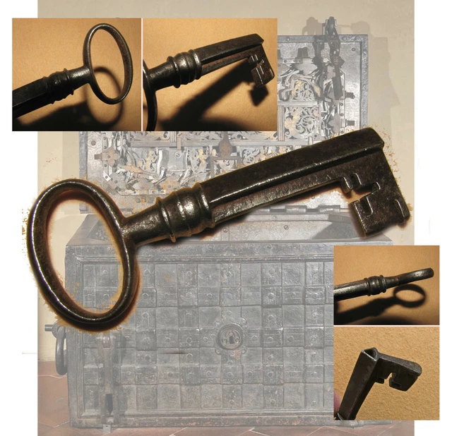 ANTIQUE KEY SAFE 157-Triangle Cross-Ancient Key Safe-Antique Key-Key £ ...