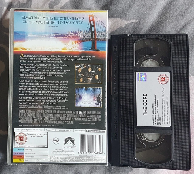 THE CORE (VHS) BIG BOX - Aaron Eckhart + Hilary Swank + Stanley Tucci ...