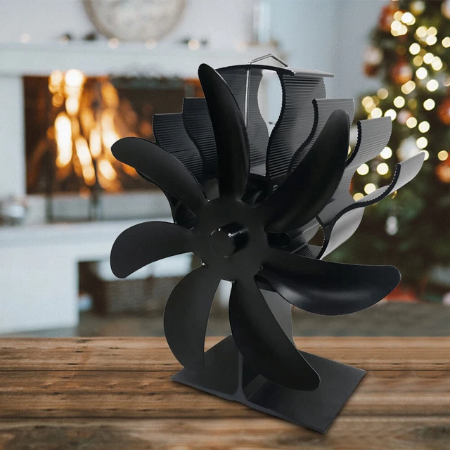 7 BLADES WOOD Stove Fan Heat Powered Fan Heater Fan for Wood Burning ...