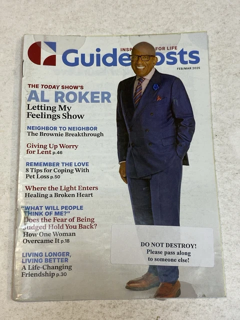 GUIDEPOSTS MAGAZINE FEB 2 Mar 2025 Al Roker Lent Giving Up Worry Pet ...