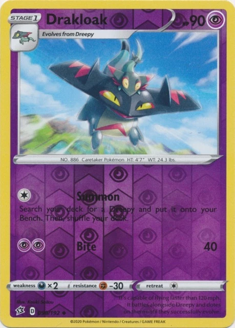 POKEMON REVERSE HOLO Drakloak rare 090/192 Rebel Clash TCG EUR 2,22 ...
