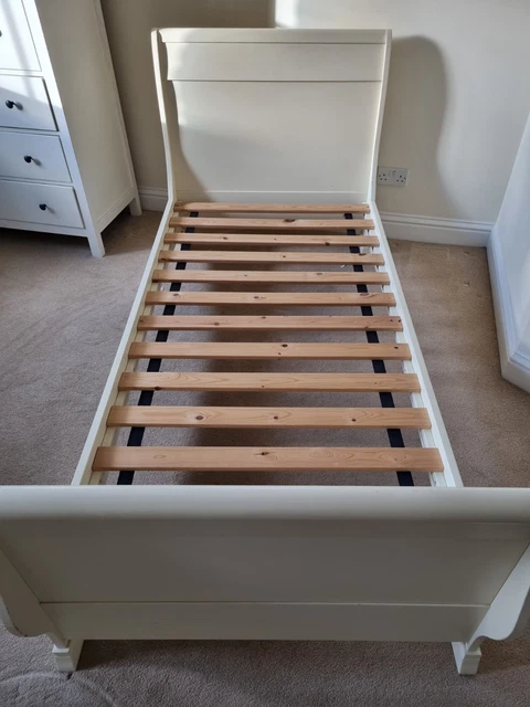 CREAM SLEIGH BED Frame Single £13.47 - PicClick UK