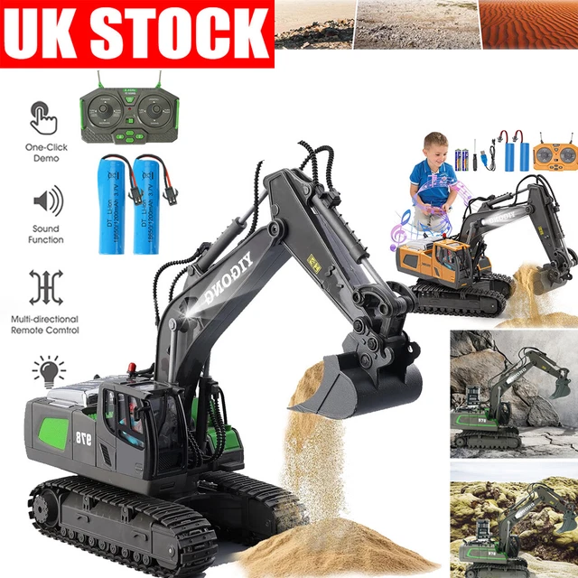 REMOTE CONTROL EXCAVATOR RC Tractor Bulldozer Crawler Truck Toy Digger ...