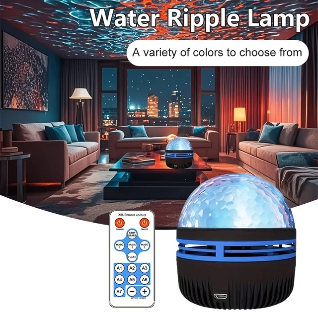 LED NORTHERN LIGHT Water Ripple Projection Lamp Projector Night Lamp ...