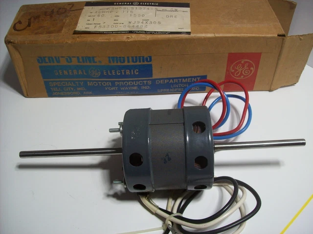 GE GENERAL ELECTRIC MOTOR KSM59LS1974-S, 115V 60Hz, 1550 RPM CW, SERV-S ...
