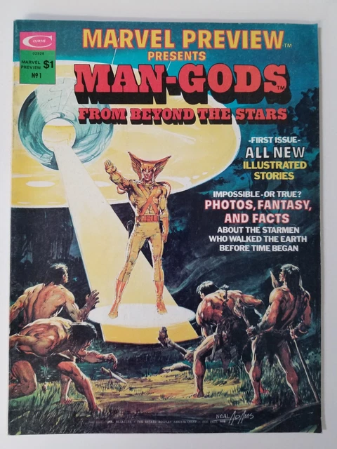 MARVEL PREVIEW 1 Presents Man-Gods Comic Magazine Iconic Neal Adams art ...