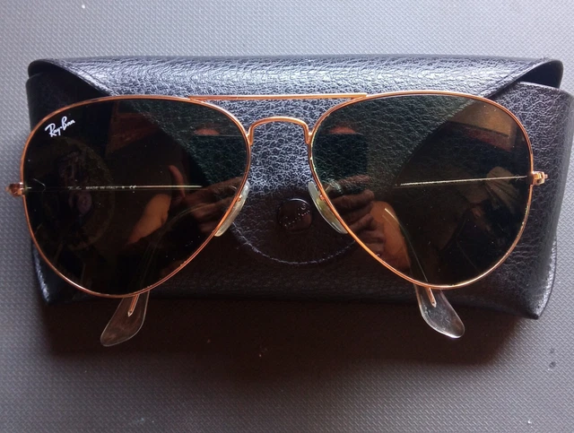 RAY-BAN OCCHIALI AVIATOR - Oro/Verde Made In Italy EUR 49,00 - PicClick FR