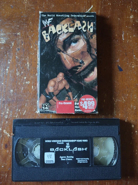 1999 WWF WWE Backlash Ppv Wrestling Vhs Tape The Rock Austin Mankind £8 ...