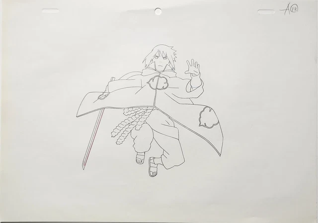 NARUTO ANIMATION PRODUCTION Cel Drawing Douga: Sasuke - 4657 $120.00 ...